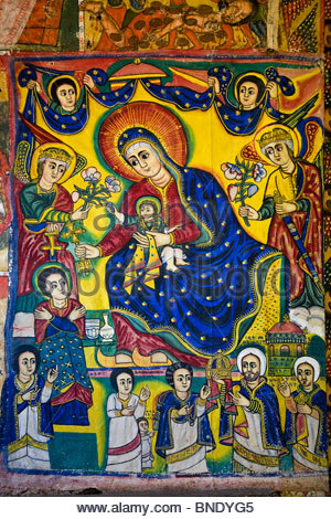 Virgin Mary with Jesus Christ Ethiopian Coptic Orthodox Church Stock ...