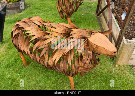 Metal sheep sculpture Stock Photo - Alamy