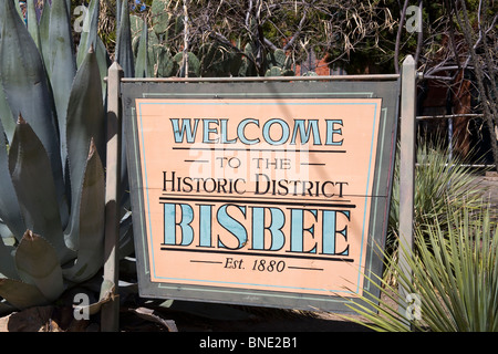 Signboard in a museum, Bisbee Mining And Historical Museum, Bisbee ...