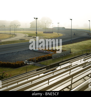 Cambridge race track with early morn sun and mist Stock Photo - Alamy