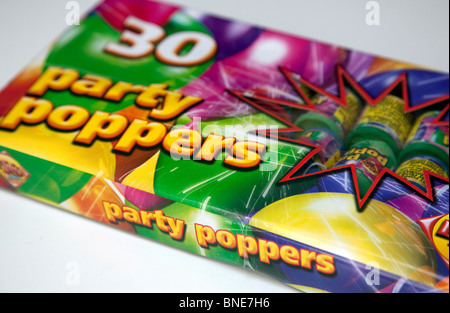 Box of party poppers, London Stock Photo - Alamy