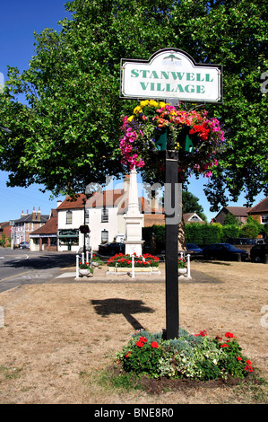 Village Green, Stanwell Village, Surrey, England, United Kingdom Stock ...