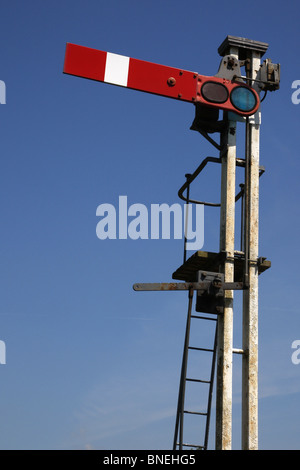 Semaphore signal The traditional British railway signal Stock Photo ...