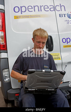 British Telecom engineer Stock Photo - Alamy