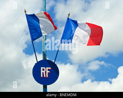 French Tricolour Flags Stock Photo - Alamy
