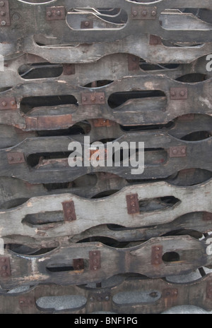 Old fashioned wooden beer cask pallets, stacked outside the Skinners ...