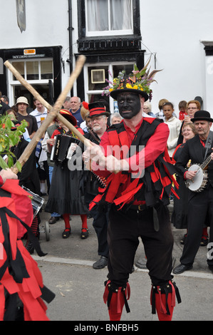 Morris dancers, Clun Green man Festival, Shropshire Stock Photo - Alamy