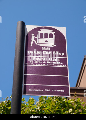 MUNI Bus Stop sign on the Geary Street San Francisco USA Stock Photo ...