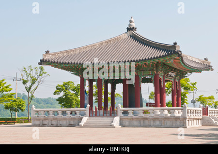 Peace Bell Temple at the Korean DMZ on a sunny autumn or fall morning ...