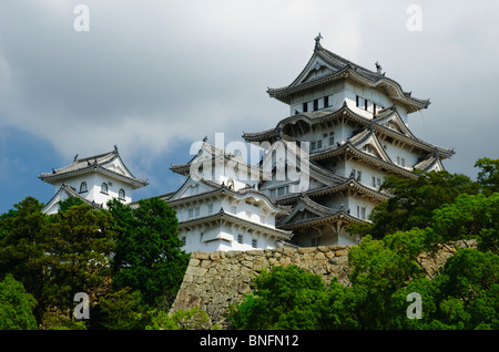 Main Tower or Tenshukaku, View from Sannomaru square, Himeji Castle ...