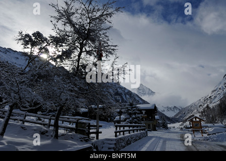 Village of Zinal in winter, Switzerland, Europe Stock Photo - Alamy