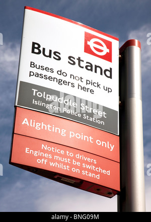 bus stand sign Stock Photo - Alamy