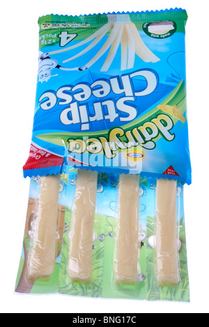 Packet of Dairylea strip cheese Stock Photo - Alamy