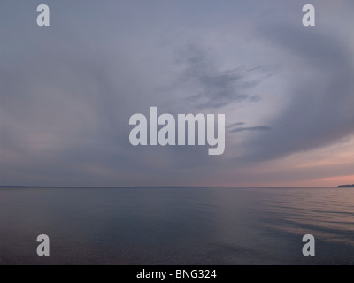 Panoramic view of a lake, Glen Haven Harbor, Glen Arbor, Leelanau ...