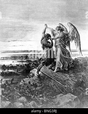 JACOB WRESTLING WITH THE ANGEL, BY GUSTAVE DORÉ. Gustave Dore, 1832 ...