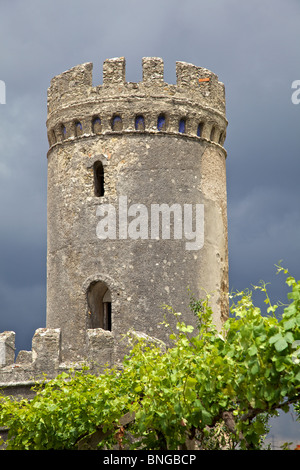 Penela, Portugal - town with medieval castle on the hill Stock Photo ...