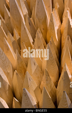 Sharpen wooden stake Stock Photo - Alamy