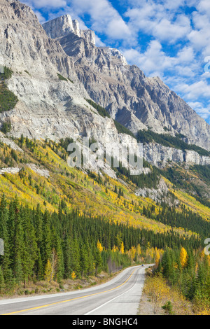 The Icefields Parkway road highway through Jasper National Park Stock ...