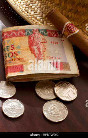 Cuban convertible peso CUC money bills from Bank of Cuba with assorted ...