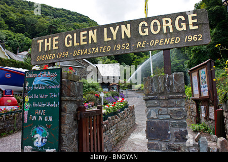 The Glen Lyn Gorge industrial museum in Lynmouth North Devon England ...