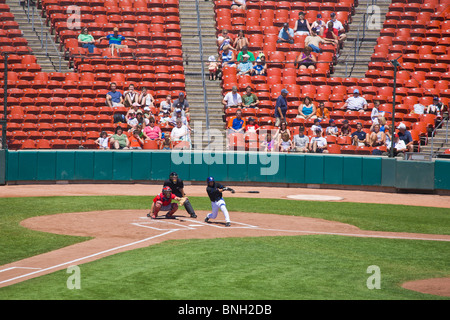 Baseball game in Coca-Cola Field, home of the Triple-A Buffalo Bisons ...