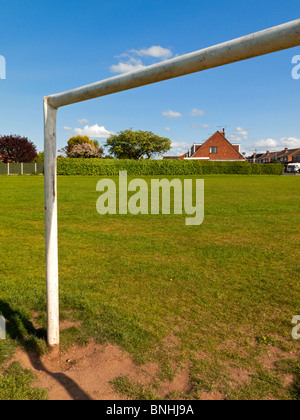 Goal post in suburban park Stock Photo - Alamy