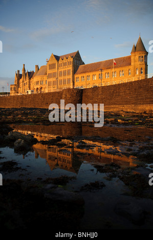 Aberystwyth University old college building at sunset standing tall and ...