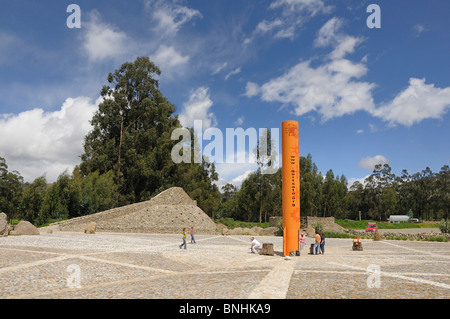 Ecuador Equator Line Monument Linea Equinoccial Andes Mountains column ...