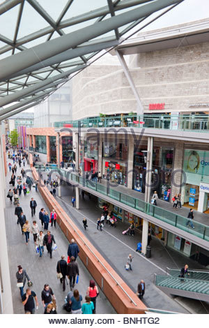 Liverpool One Shopping Mall Complex Liverpool England UK at twilight ...