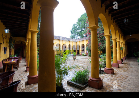Central patio of Na Bolom Museum and Hotel in San Cristobal de las ...
