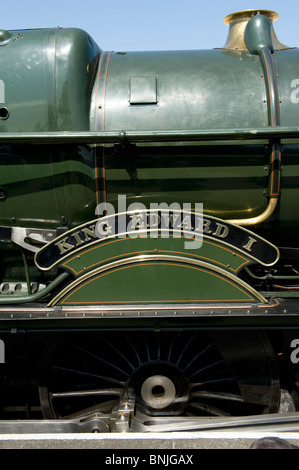 Nameplate on the Great Western steam locomotive 'Rood Ashton Hall Stock ...