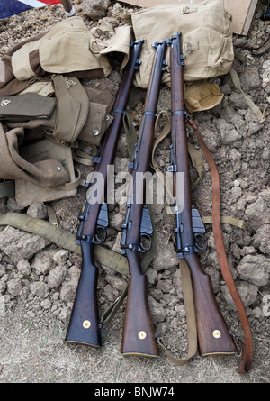 World War 2 British Lee Enfield rifle on the side of a willys jeep ...