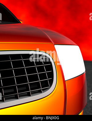 3d rendered illustration of a fast car on the road Stock Photo - Alamy