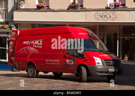 Exterior of red Parcel Force Worldwide Delivery Van UK KATHY DEWITT ...