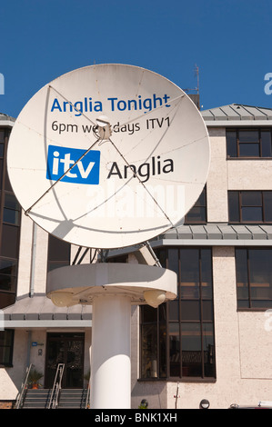 the Anglia ITV headquarters building in the city centre of Norwich ...