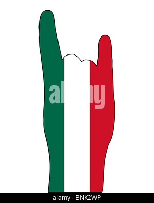 Mexican finger signal Stock Photo - Alamy