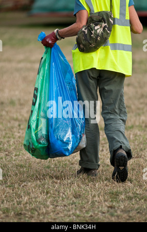 Litter pickers in park Stock Photo - Alamy