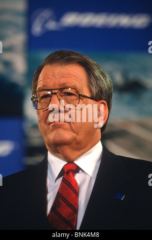 Harry Stonecipher, CEO of airplane manufacturer McDonald Douglas with ...