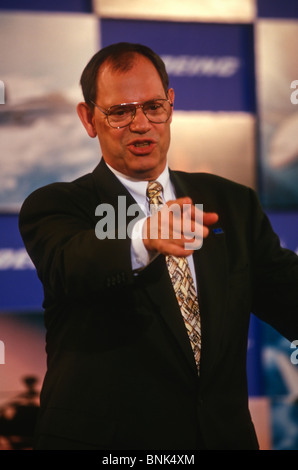 Boeing CEO Philip Condit during the announcement of the merger with ...