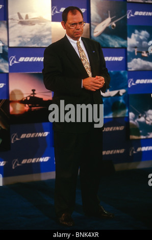 Boeing CEO Philip Condit during the announcement of the merger with ...