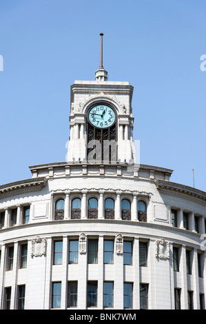 The Wako building in Ginza, Tokyo, Japan. The junction in front of the ...