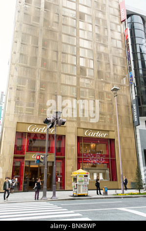 Cartier store on Chuo Dori Street, luxury shopping and entertainment ...