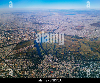 aerial view above Xochimilco Mexico City Stock Photo - Alamy