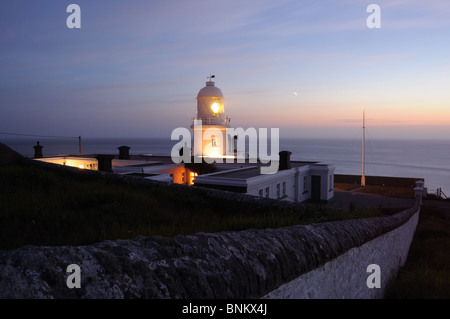 Pendeen Lighthouse at night, Cornwall, England Stock Photo - Alamy