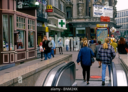 Belgium, Antwerp, Subway, Metro Station Stock Photo - Alamy