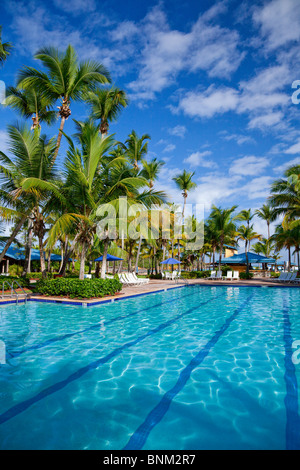The swimming pool area of the Hyatt Dorado resort near San Juan, Puerto ...