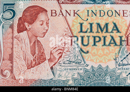 Vintage Indonesian Currency bank note close up Stock Photo - Alamy