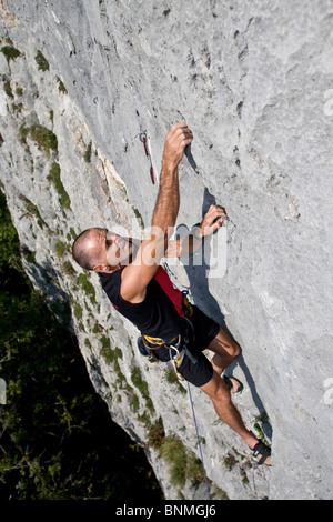 climb sport Ennstal Losenstein Nixloch Austria mountain wall ...