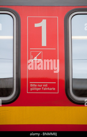 German Deutsche Bahn First Class rail carriage Stock Photo: 30576608 ...