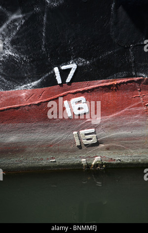 Ship's depth markings Stock Photo - Alamy